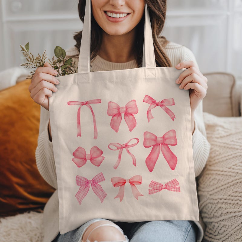Preppy Tote Bag - Etsy