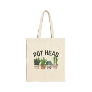 Pot Head Tote Bag, Plant Bag, Plant Tote Bag, Floral Tote Bag, Plant ...