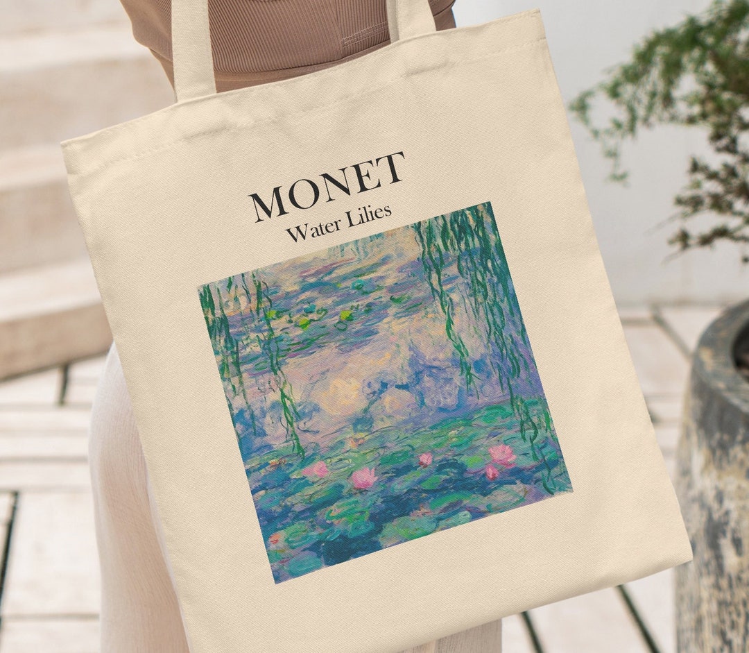 Monet Tote Bag Monet Water Lilies Tote Art Tote Bag Floral - Etsy