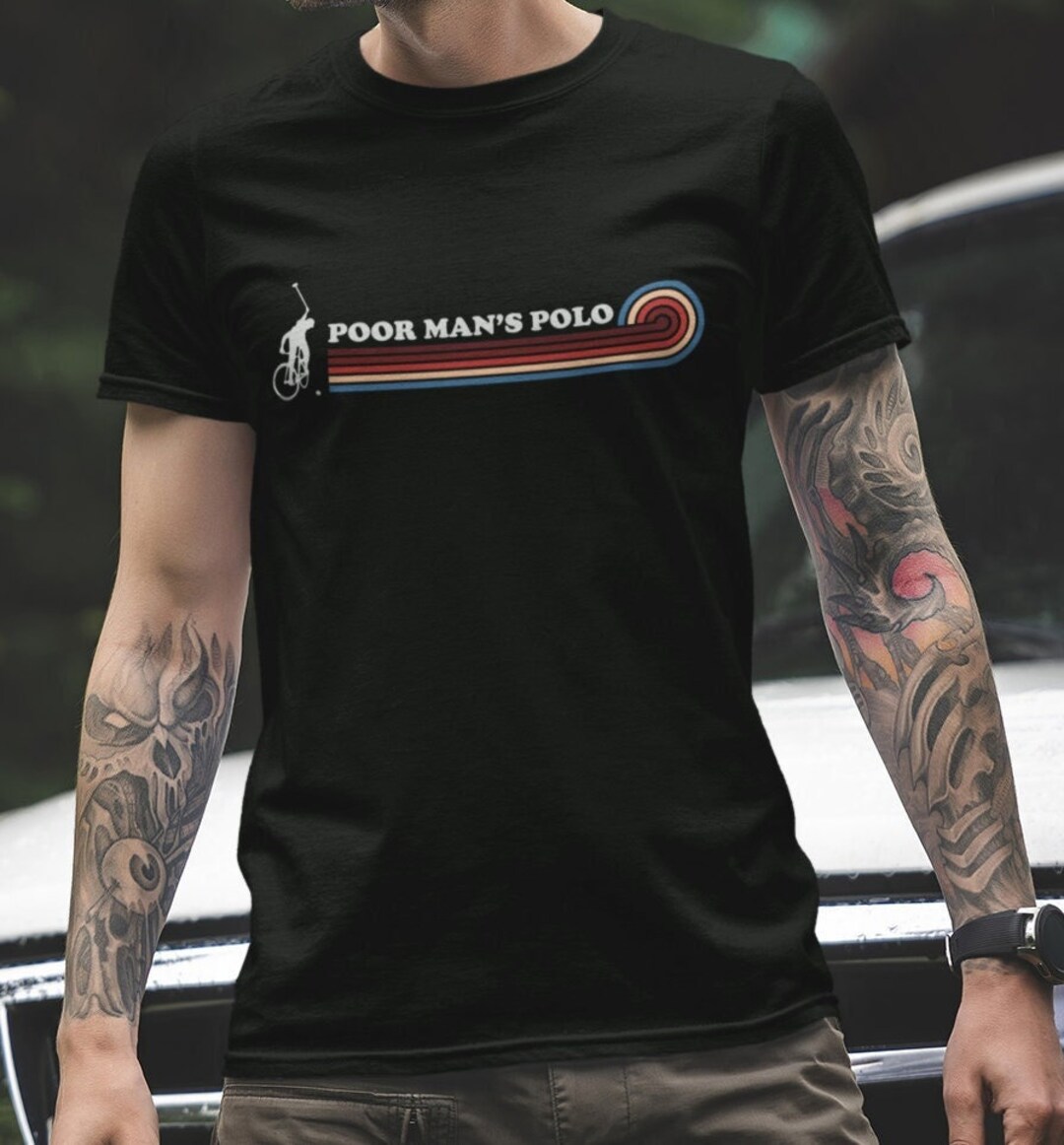 Bike Polo T-shirt, Poor Man's Polo Graphic Tee - Etsy