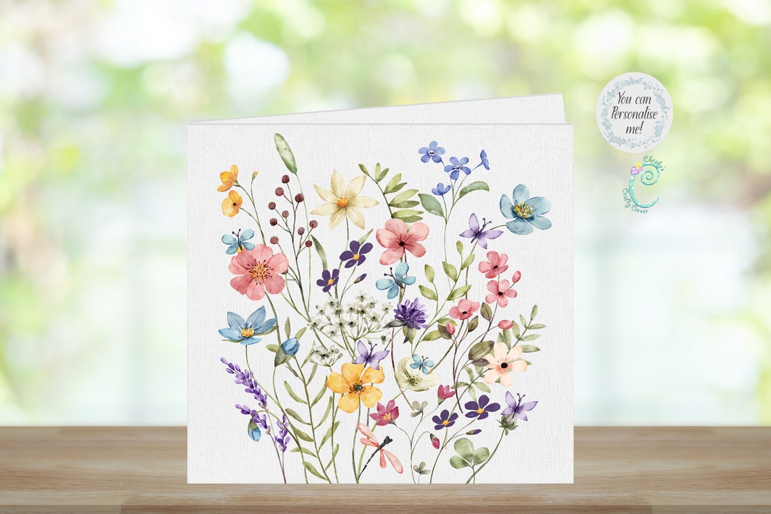 Wild Flower Card - Etsy