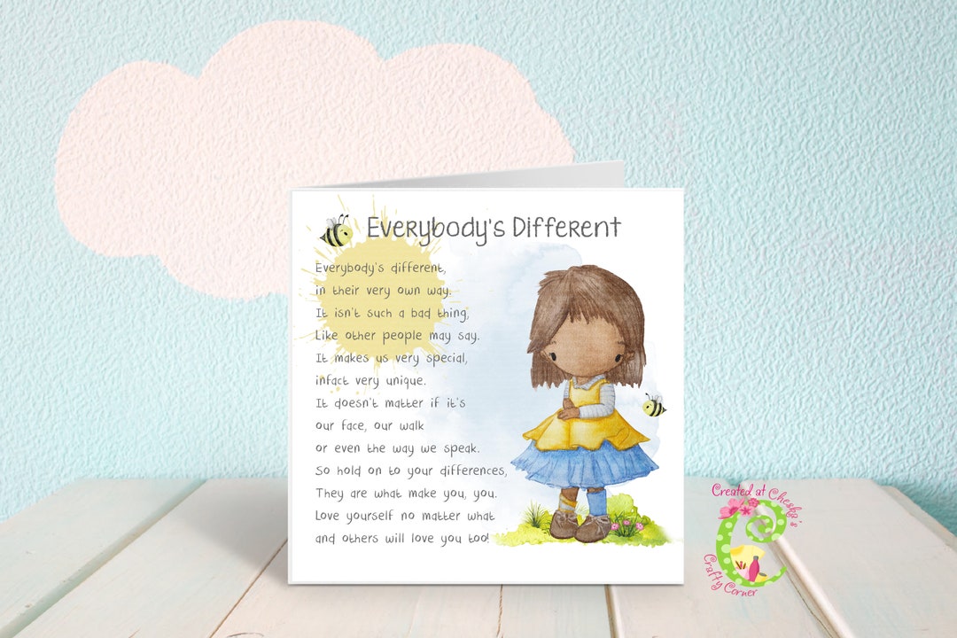 Everybody's Different Card - Etsy