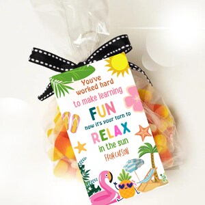 Editable Your Turn to Relax in the Sun Teacher Appreciation Gift Card ...