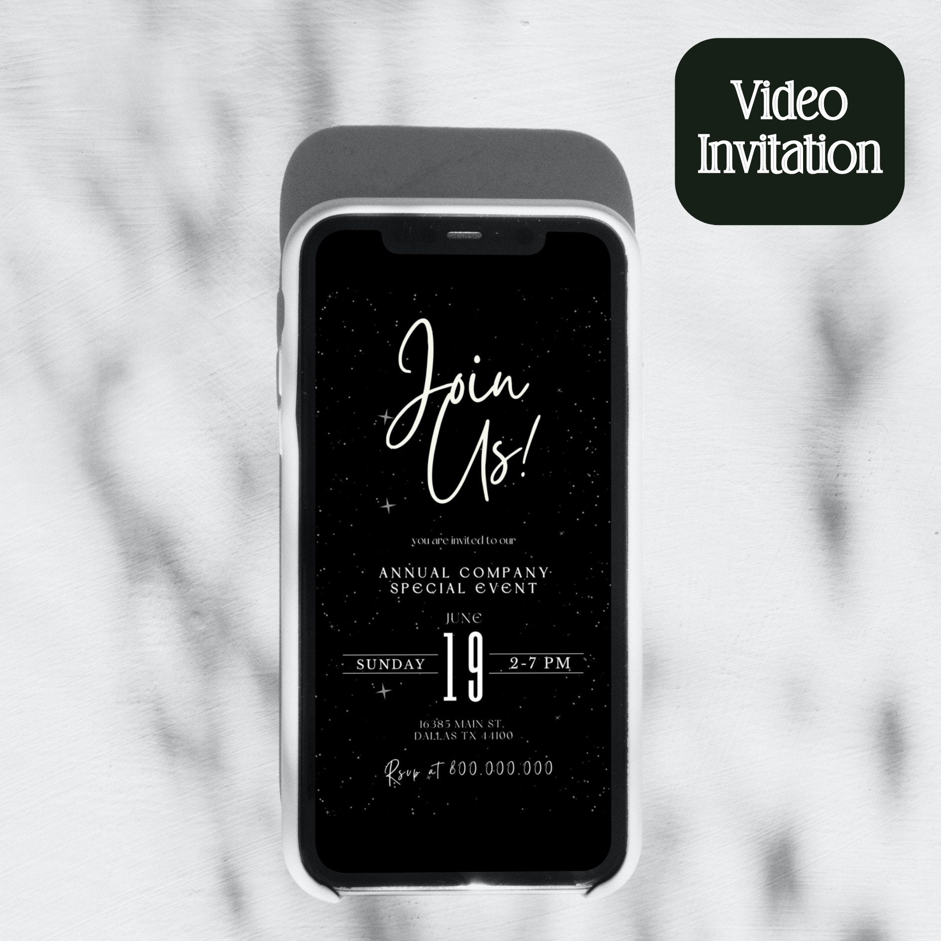 Video Mobile Elegant Business Invitation Template Corporate - Etsy ...