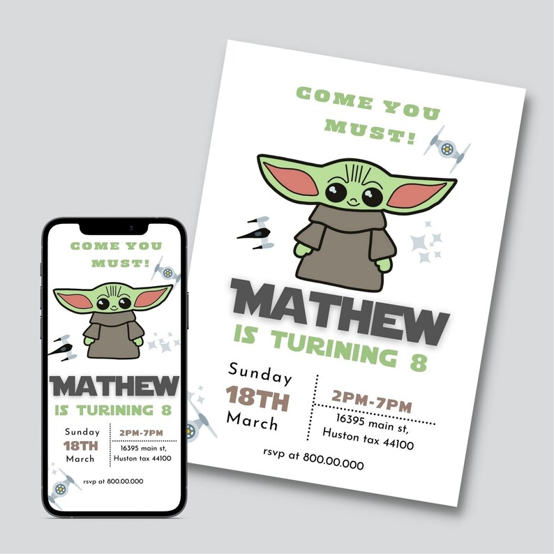 Electronic and Printable Black and White Star Kid Birthday - Etsy