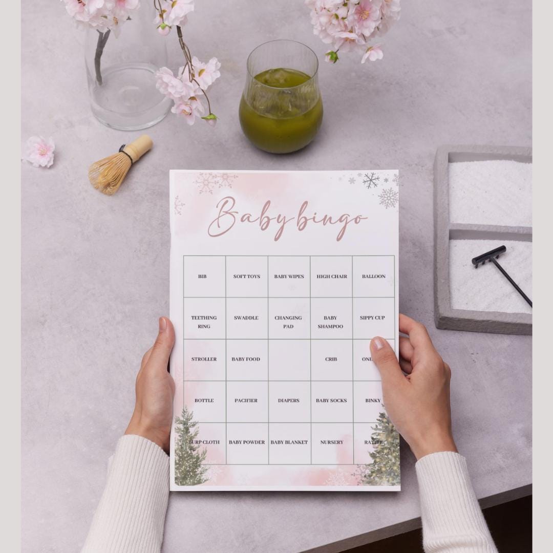Editable 30 Baby It's Cold Outside Baby Shower Bingo Games Template ...