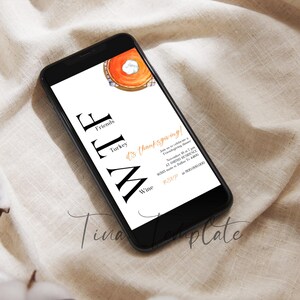 Editable and Printable WTF Friendsgiving Dinner Invitation, Thankful AF ...