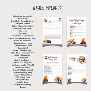 85 S'more Baby Shower Games Bundle, Smore Fall Baby Shower Activities ...