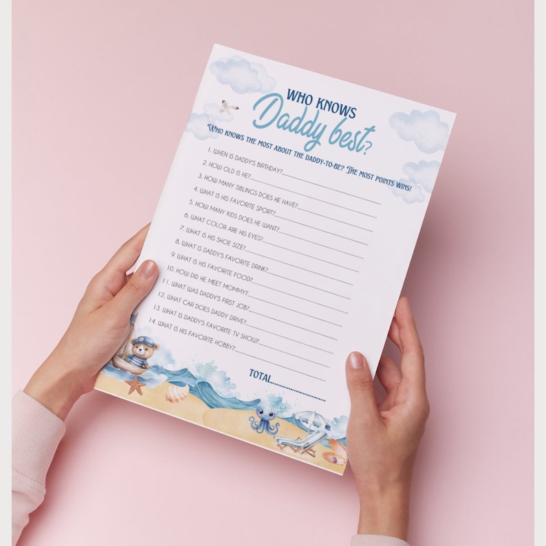 29 Ocean & Sea Theme Baby Shower Games Bundle, Ocean Baby Shower ...