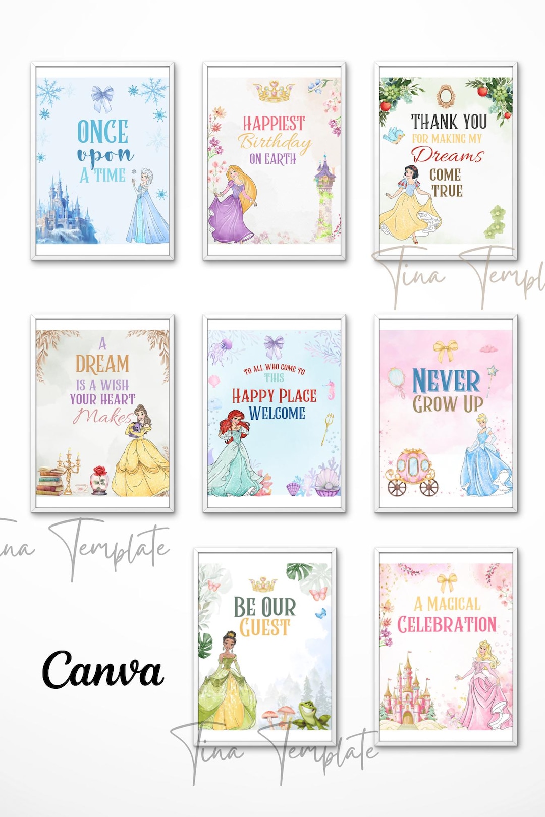 Printable Princess Sign Template, Little Princess Party Decoration ...