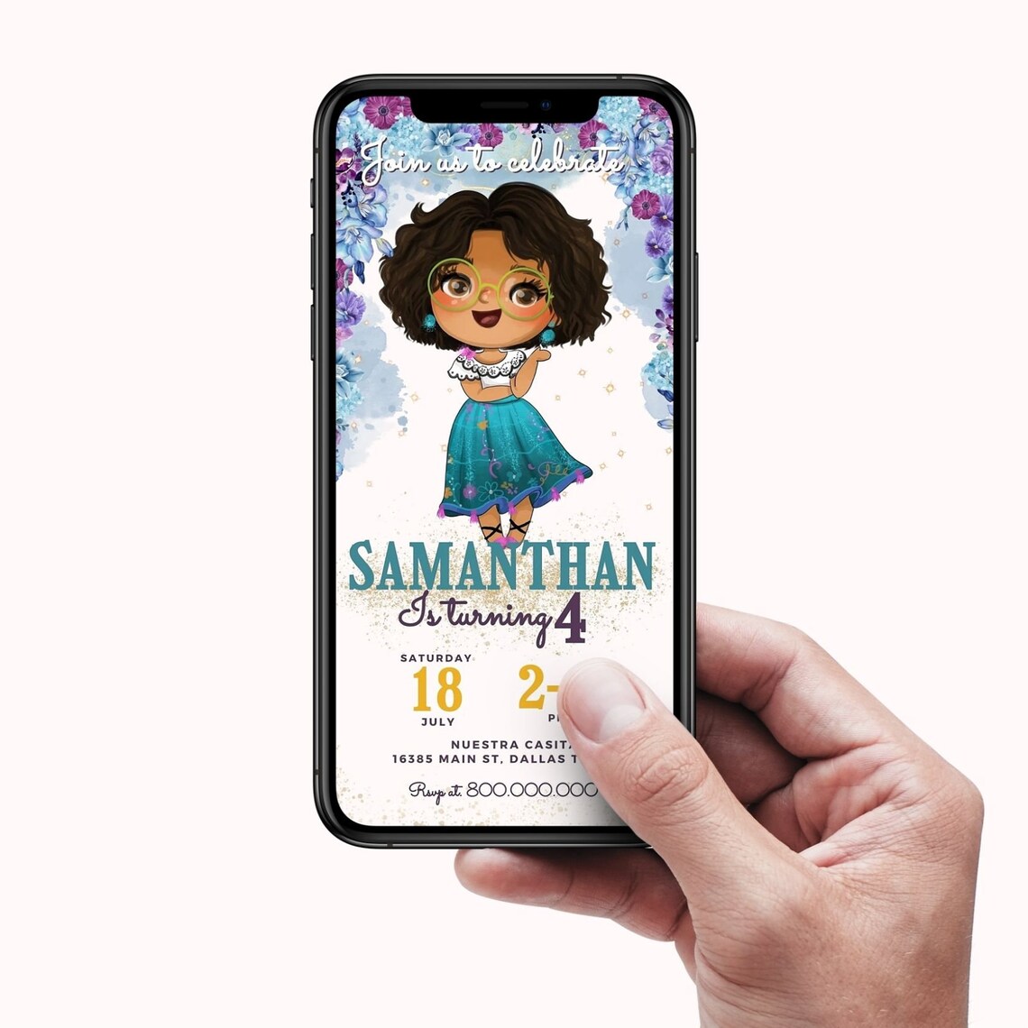 Mobile Drawing Encanto Maribel Birthday Invitation, Encanto Party ...