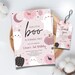 Editable and Printable Little Boo Ghost Pink Halloween Birthday ...
