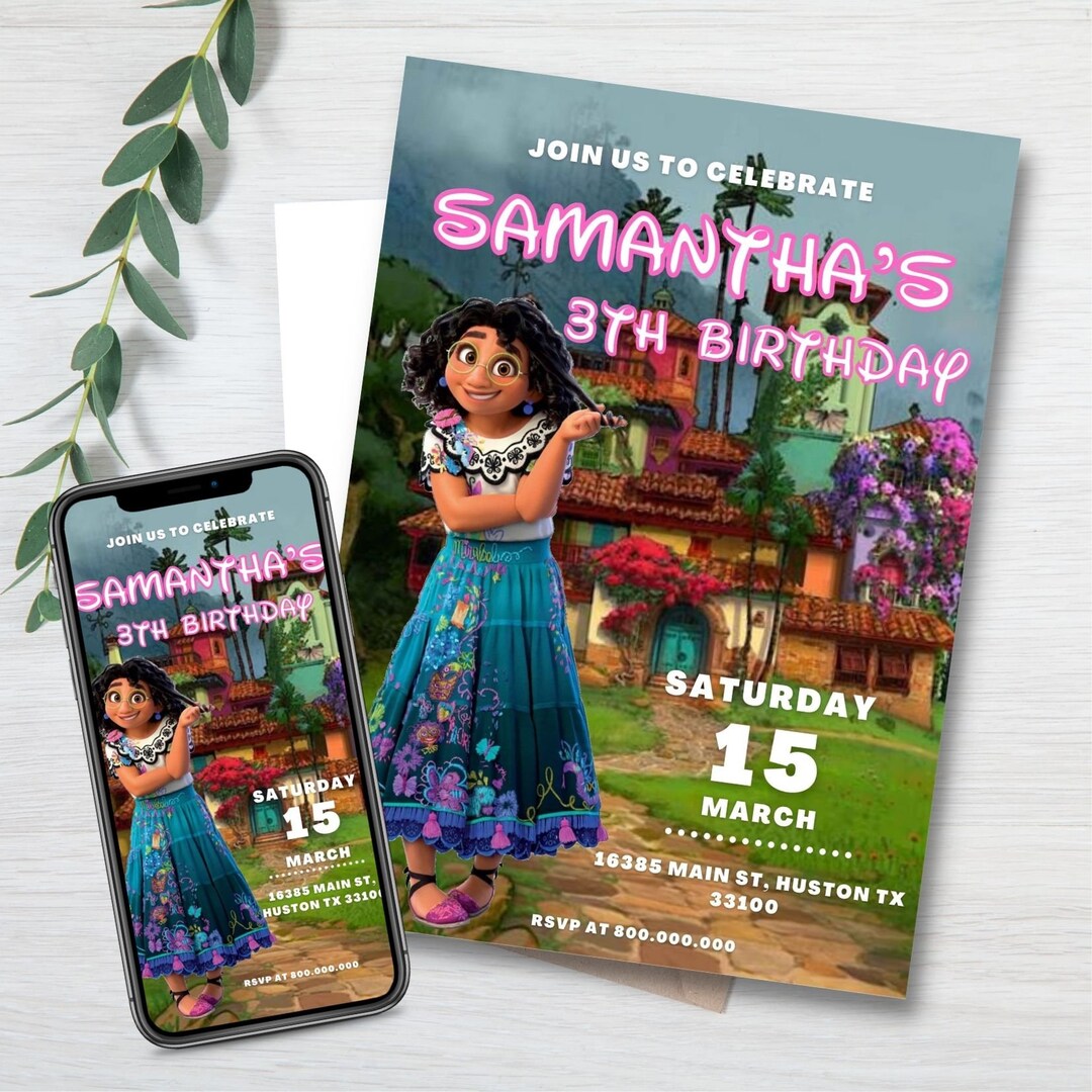 Printable and Mobile Encanto Birthday Party Invitation, Encanto Happy ...