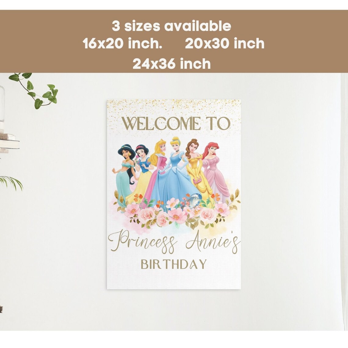 Editable Princess Birthday Welcome Sign Template Any Age - Etsy