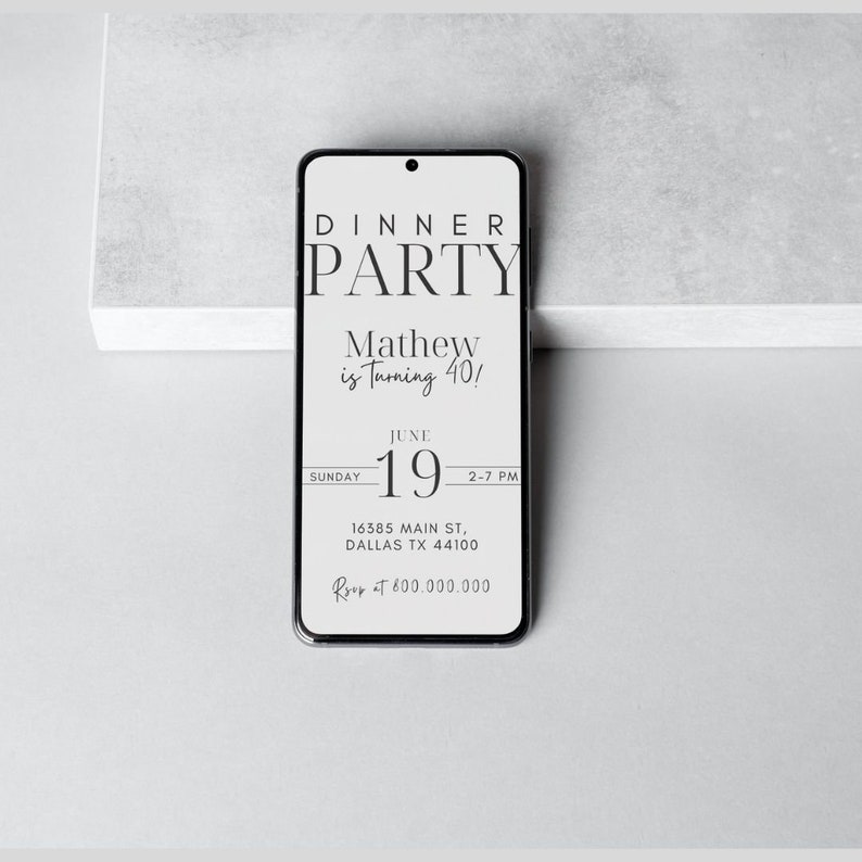 Editable Minimalist Dinner Party Invitation for Any Occasion - Etsy