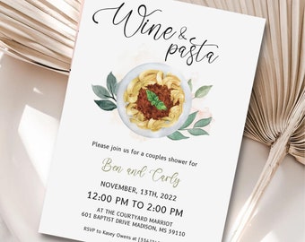 Pasta Night Invite - Etsy