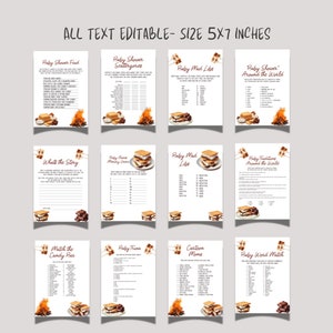 85 S'more Baby Shower Games Bundle, Smore Fall Baby Shower Activities ...