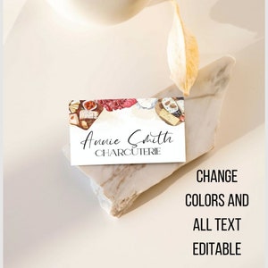 Editable Charcuterie Business Card Design Template With QR Code, Cheese ...