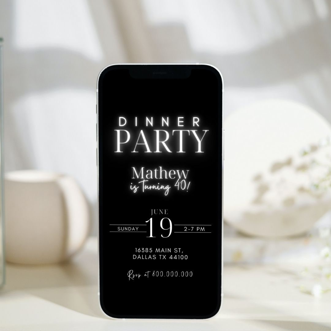 Editable Minimalist Dinner Party Invitation for Any Occasion - Etsy