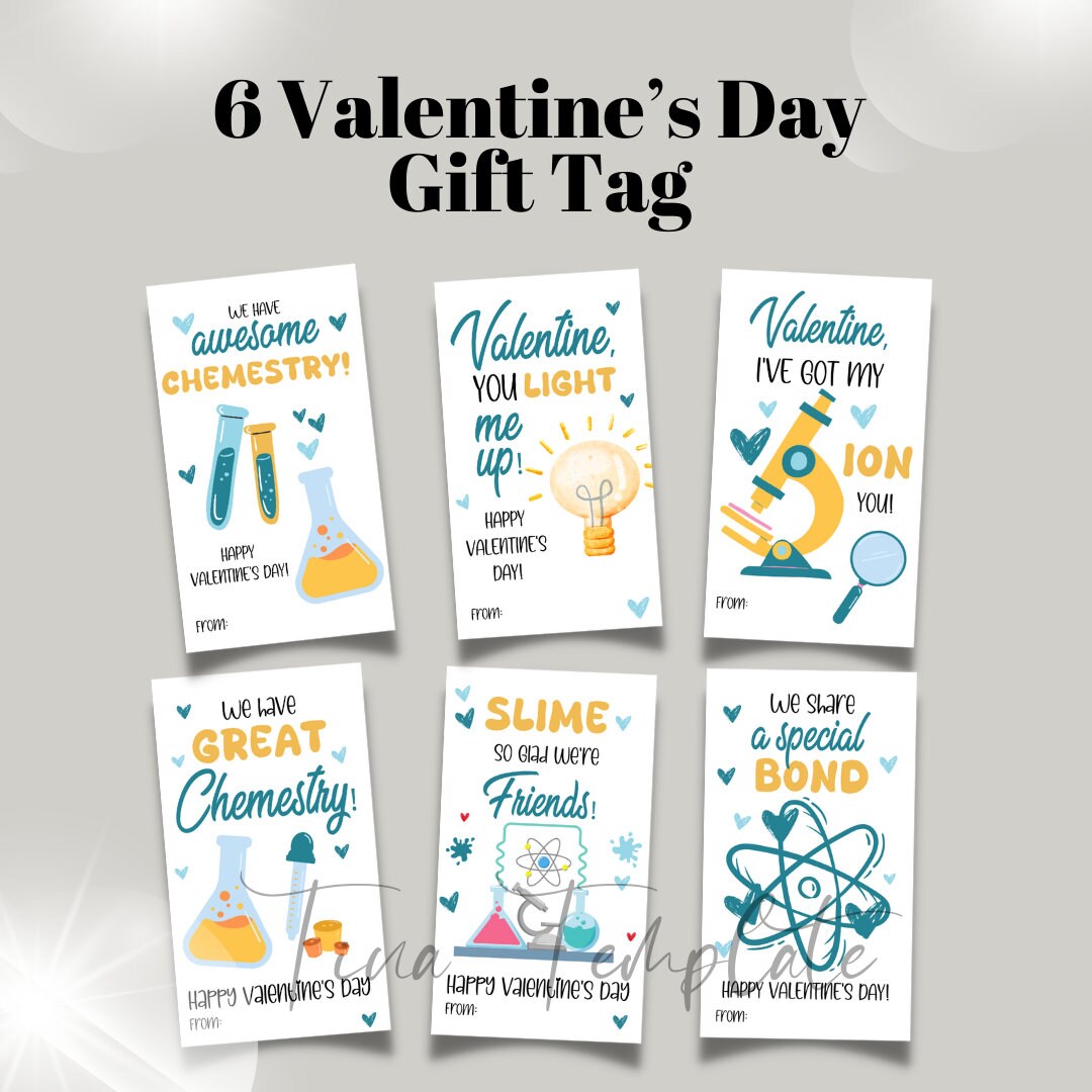 Editable Science Valentine Cards Template, Science Kid Valentine Cards ...