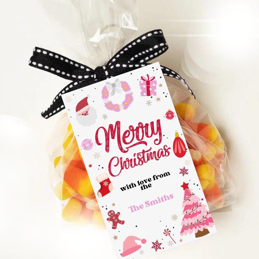 Editable and Printable Merry Christmas Tag Template, Wishing You a ...