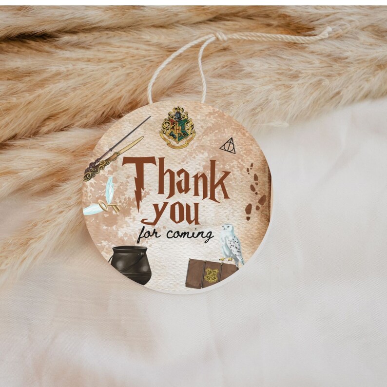 Editable Wizard Birthday Party Thank You Cards Magical Wizard - Etsy