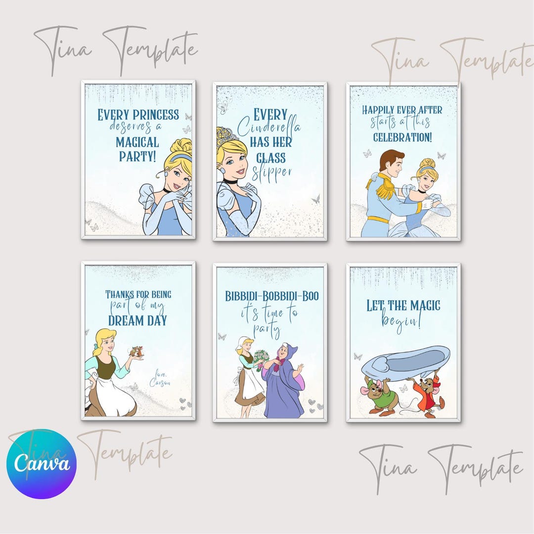 Editable and Printable Cinderella Princes Sign Template, Little ...