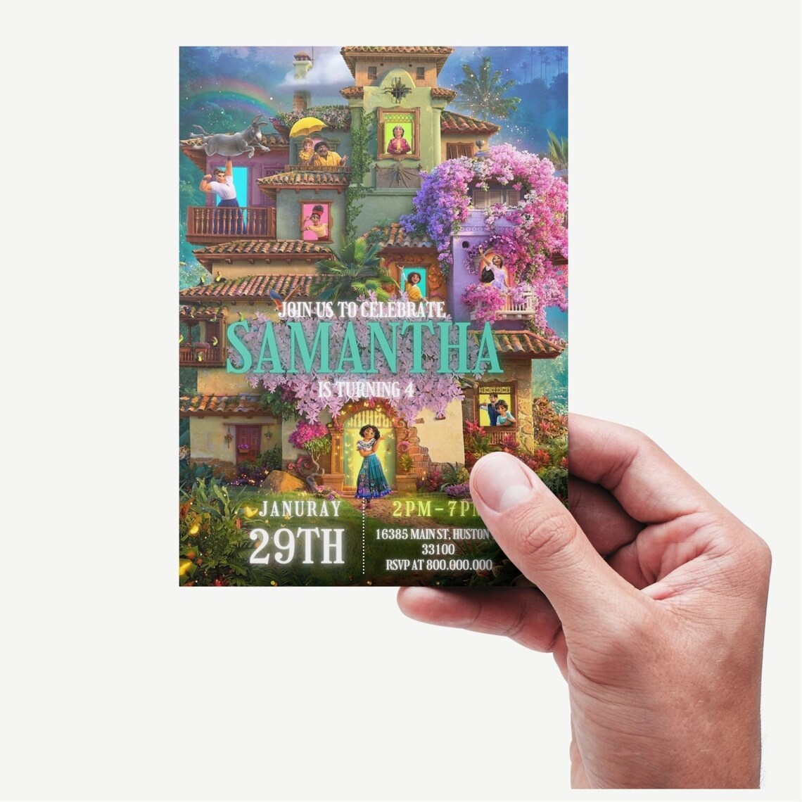 Printable and Mobile Girl Encanto Birthday Party Invitation - Etsy