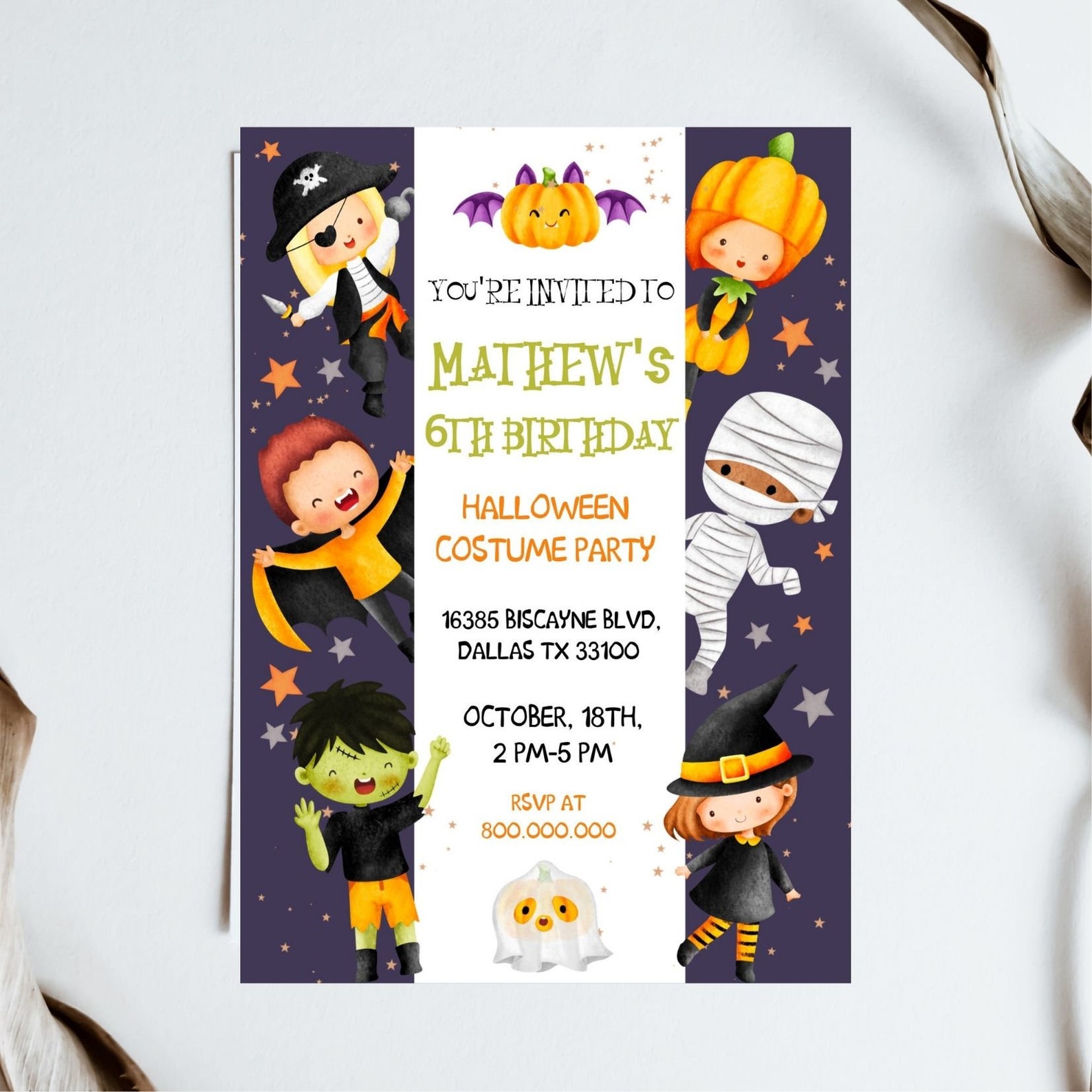 Editable and Printable Halloween Any Age Kid Birthday Party - Etsy