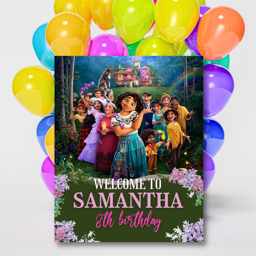 Editable and Printable Encanto Welcome Sign Template, Girl Party ...