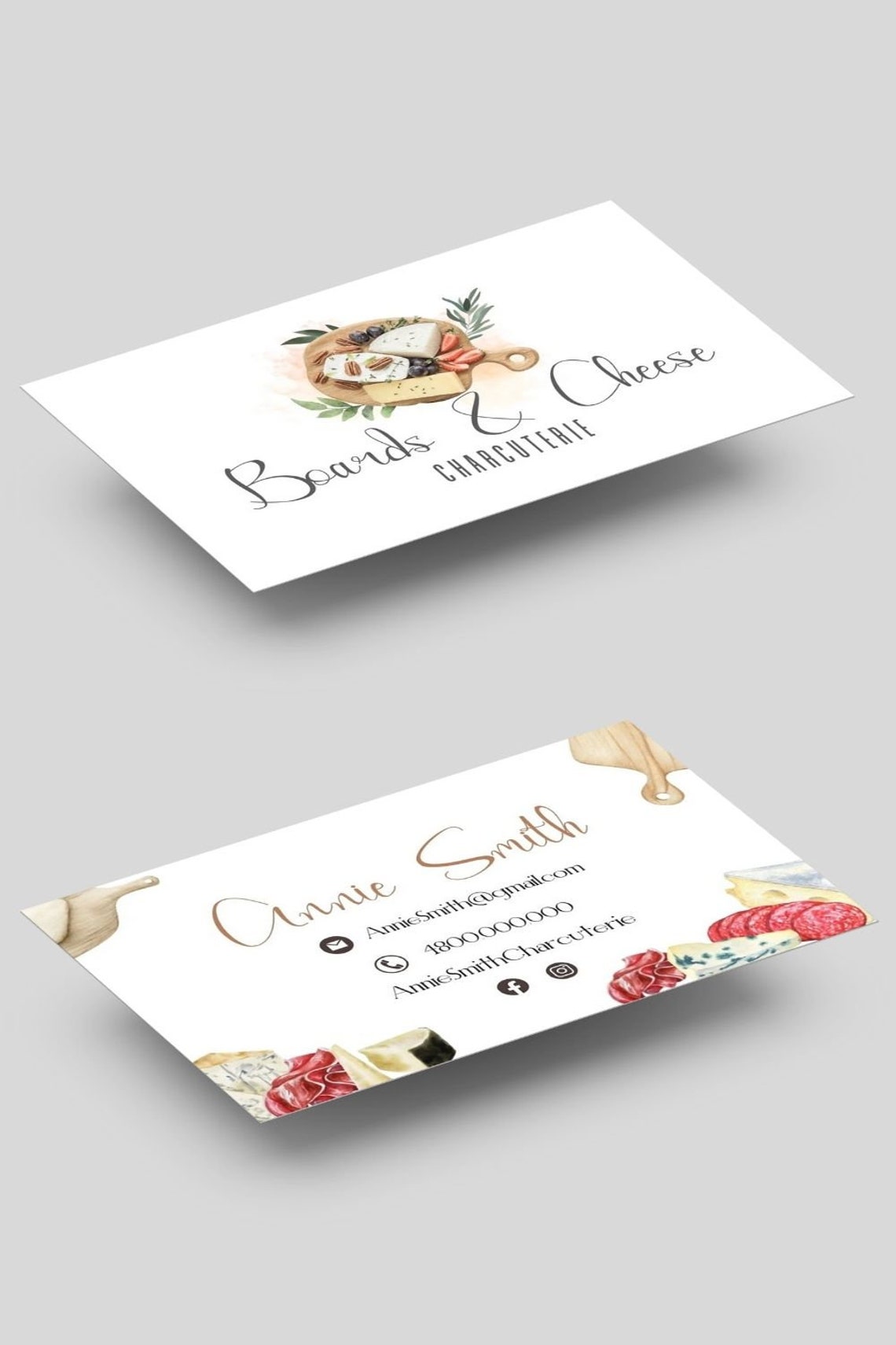 Editable Charcuterie Business Card Design Template Cheese - Etsy