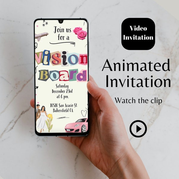 Manifest Vision Board Party Invitation - Etsy