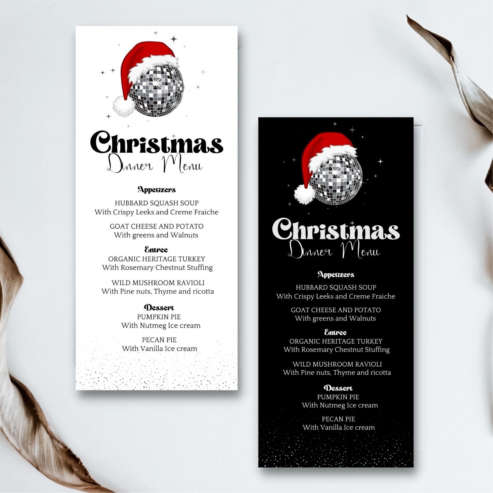 Editable Retro Christmas Menu Template 70's Christmas - Etsy