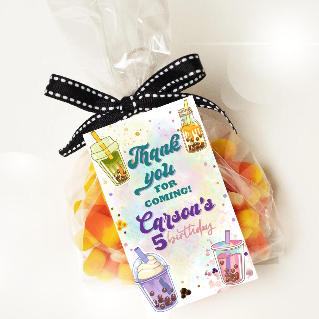 Editable and Printable Boba Tea Birthday Party Photo - Etsy