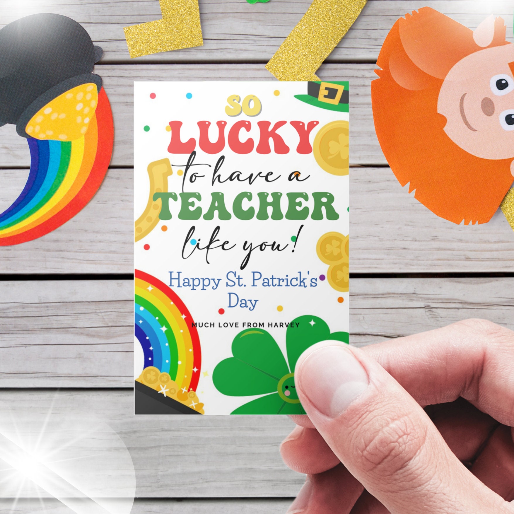 Editable St. Patrick's Day Teacher Appreciation Gift Tag Template, so ...