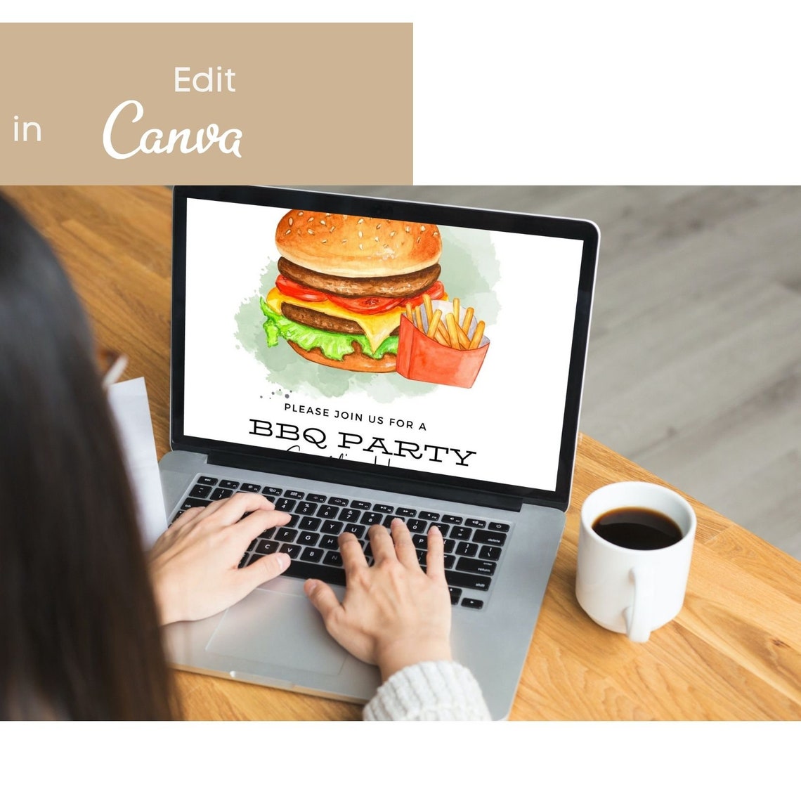 Editable and Printable BBQ Burger Party Invitation Template - Etsy