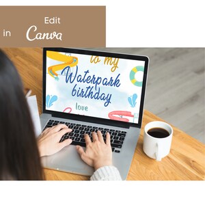 Editable and Printable Waterpark Party Welcome Sign Template ...