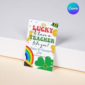 Editable St. Patrick's Day Teacher Appreciation Gift Tag Template, so ...