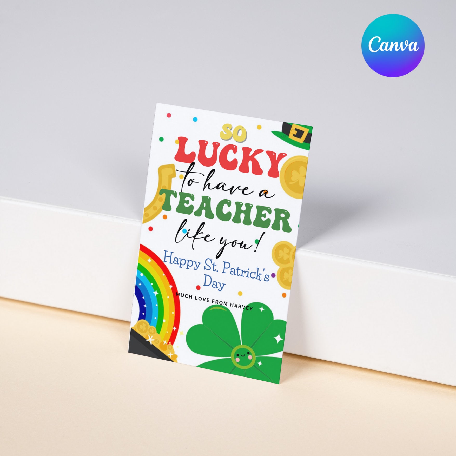 Editable St. Patrick's Day Teacher Appreciation Gift Tag Template, so ...