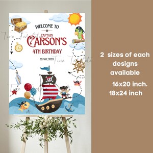 Editable and Printable Pirate Birthday Welcome Sign Template, Pirate ...