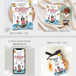 Editable and Printable Pirate Birthday Bundle Template, Pirate Party ...