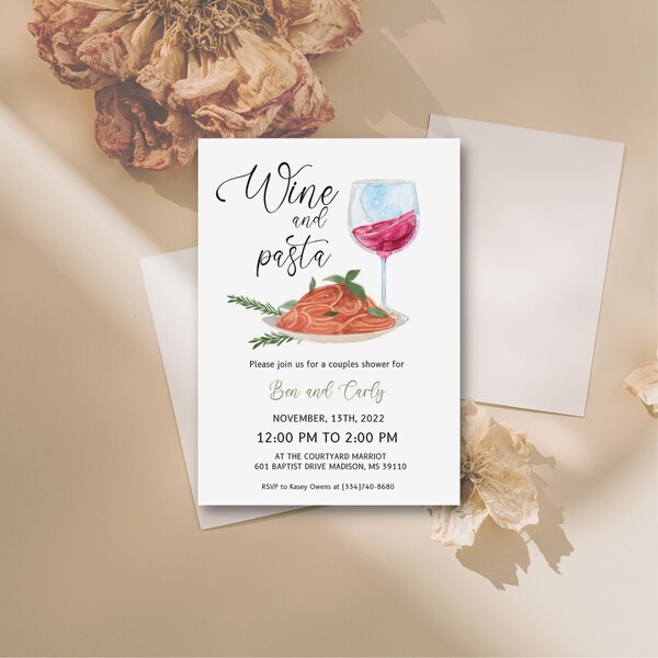 Pasta Night Invitation - Etsy