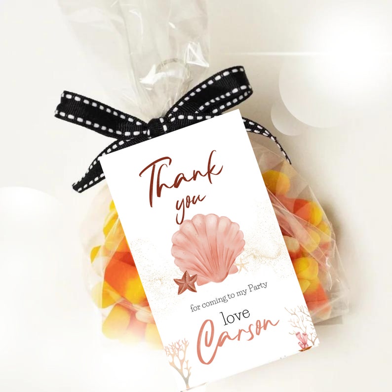 Editable and Printable Girl Sea Shell Birthday Party - Etsy