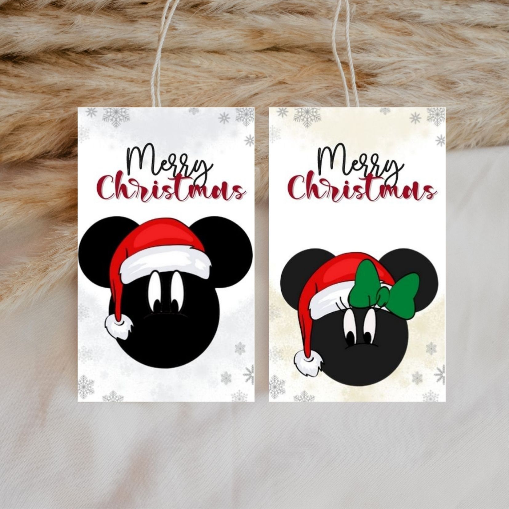 Editable Mouse Christmas Gift Tags, Printable Template (PDF) - Etsy