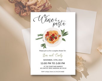 Pasta Night Invite - Etsy