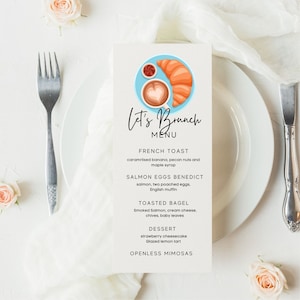 Minimalist Brunch Digital Menu Template, Colorful Let’s Brunch Menu ...