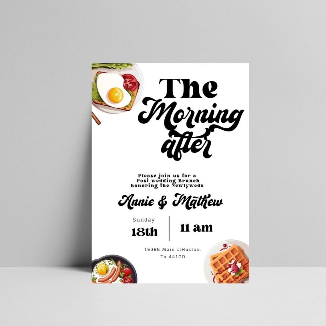 Editable and Printable the Morning After Breakfast Invitation - Etsy