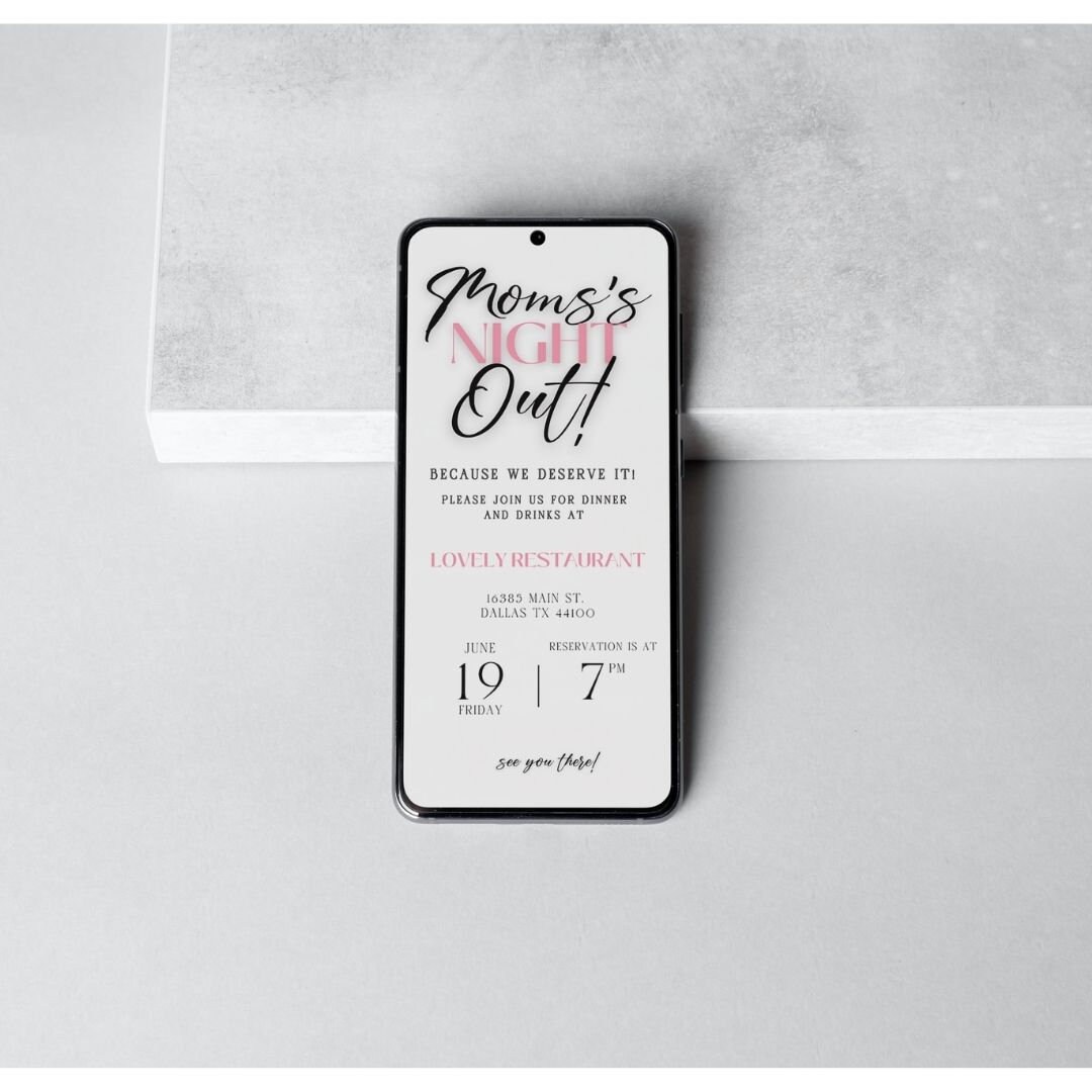 Editable Moms Night Out Mobile Invitation Template, Girls Night Out ...