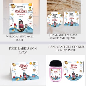 Editable and Printable Pirate Birthday Bundle Template, Pirate Party ...