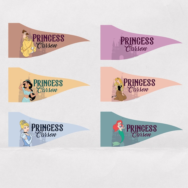 Editable and Printable Princess Pennants Template, Little Princess ...